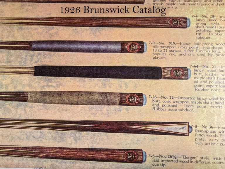 Brunswick Cue Decals - Vintage Cues for You